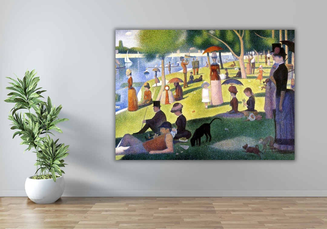 Georges Seurat Sunday Afternoon Park Poster Art Canvas,famous Paintings ...