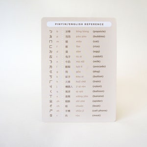 Bopomofo Flashcards (traditional Chinese) - Etsy