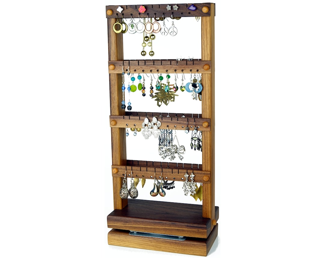 Spinning Double-sided Earring Holder Stand - Rotating Jewelry Display ...