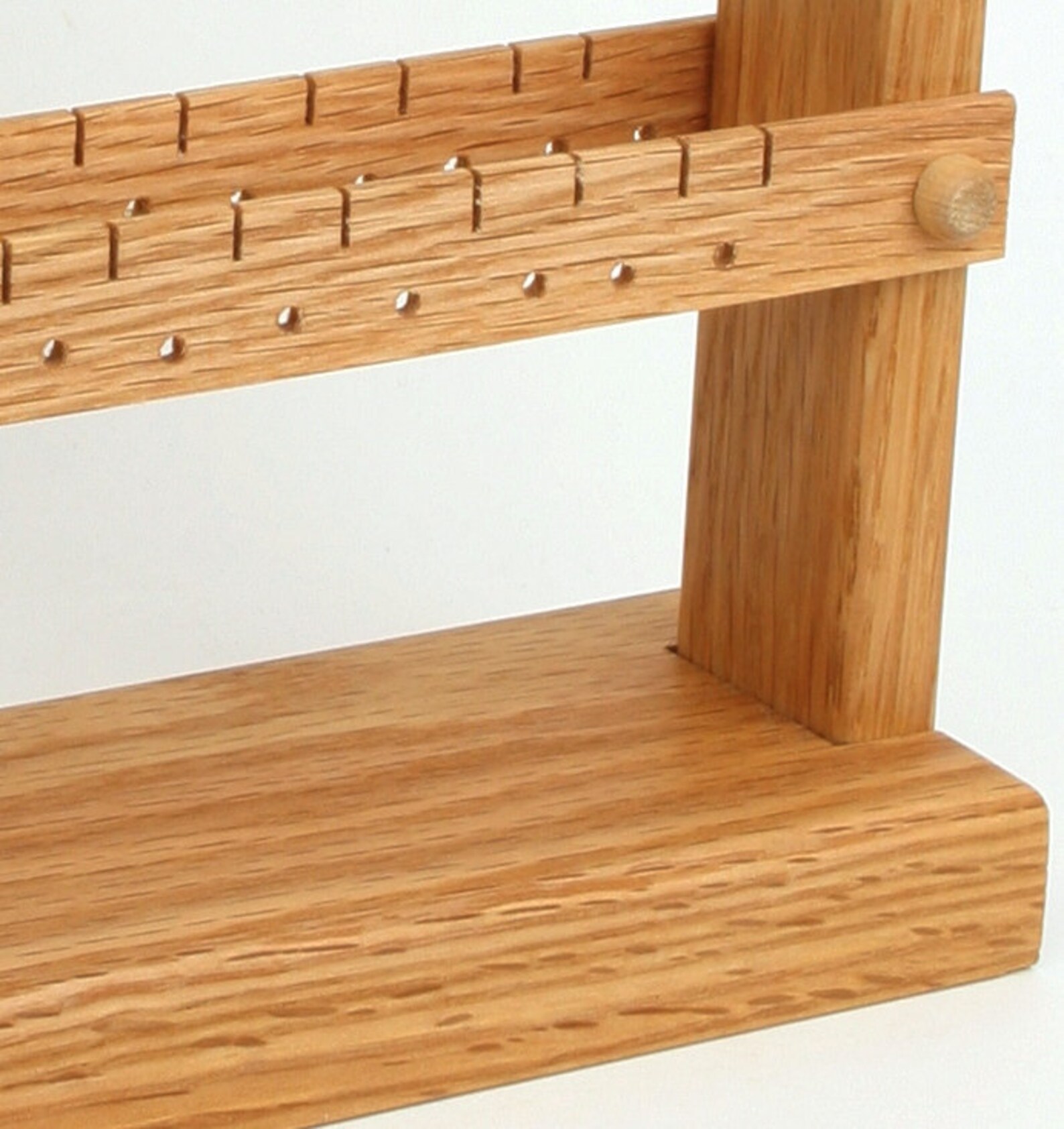Earring Holder Stand Jewelry Stand, Oak, Wood, Double-sided. Holds up ...