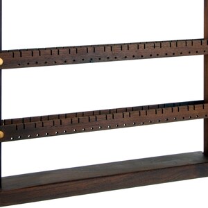 Peruvian Walnut Double-sided Earring Holder, Jewelry Display Stand ...