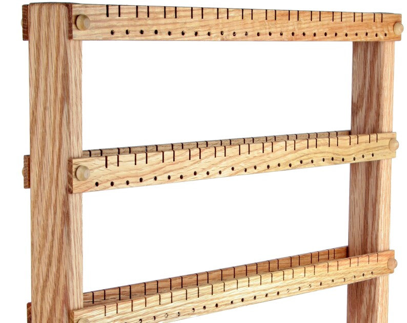 Oak Wood Earring Holder Stand, Double-sided Jewelry Holder. Holds up to ...
