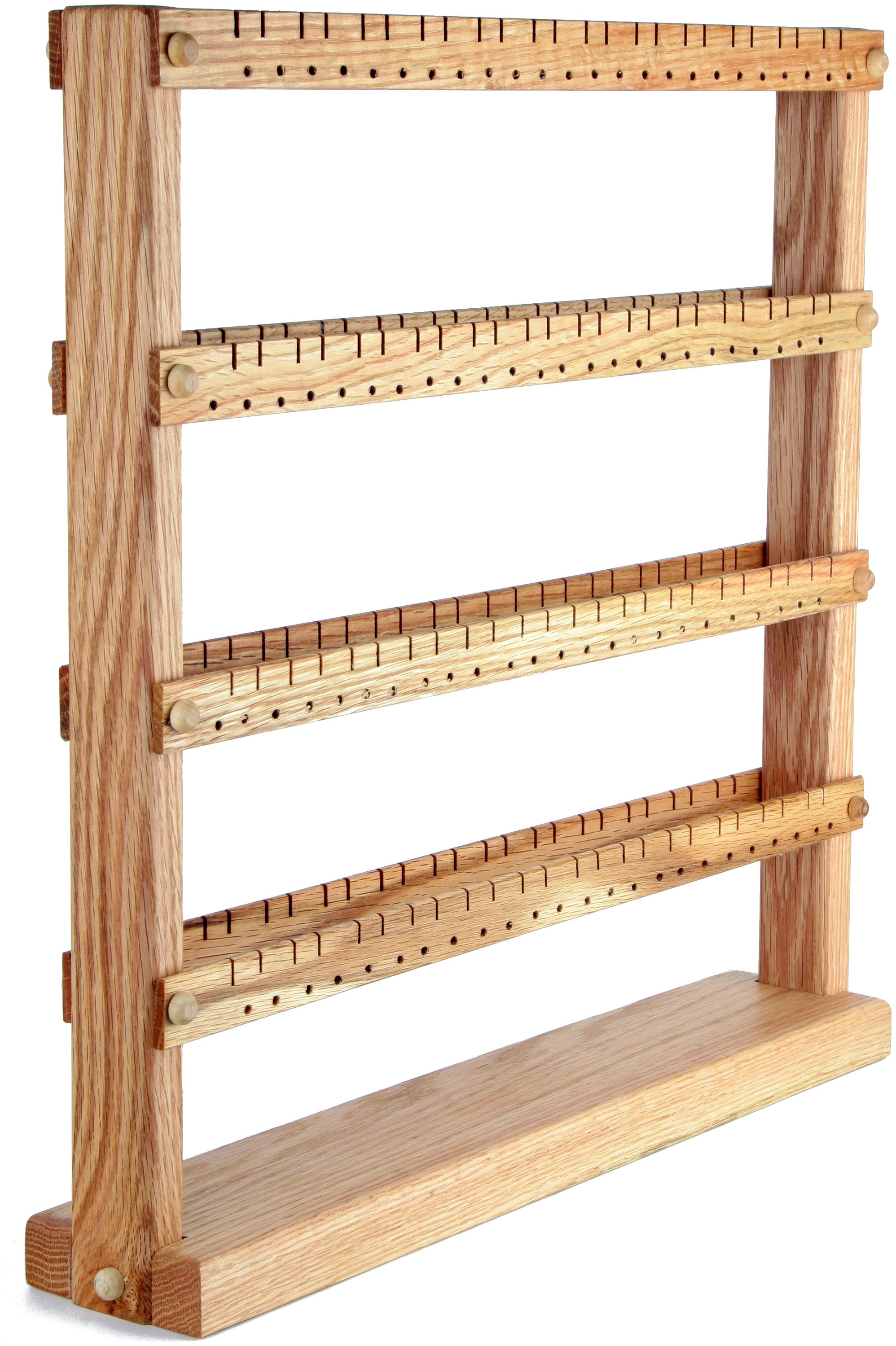 Oak Wood Earring Holder Stand, Double-sided Jewelry Holder. Holds up to ...