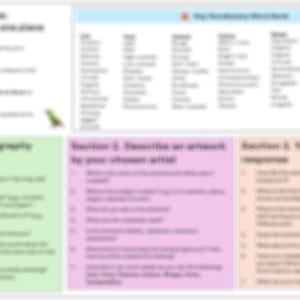 GCSE Art – Artist Analysis Worksheets (x 10) | Printable & Editable ...