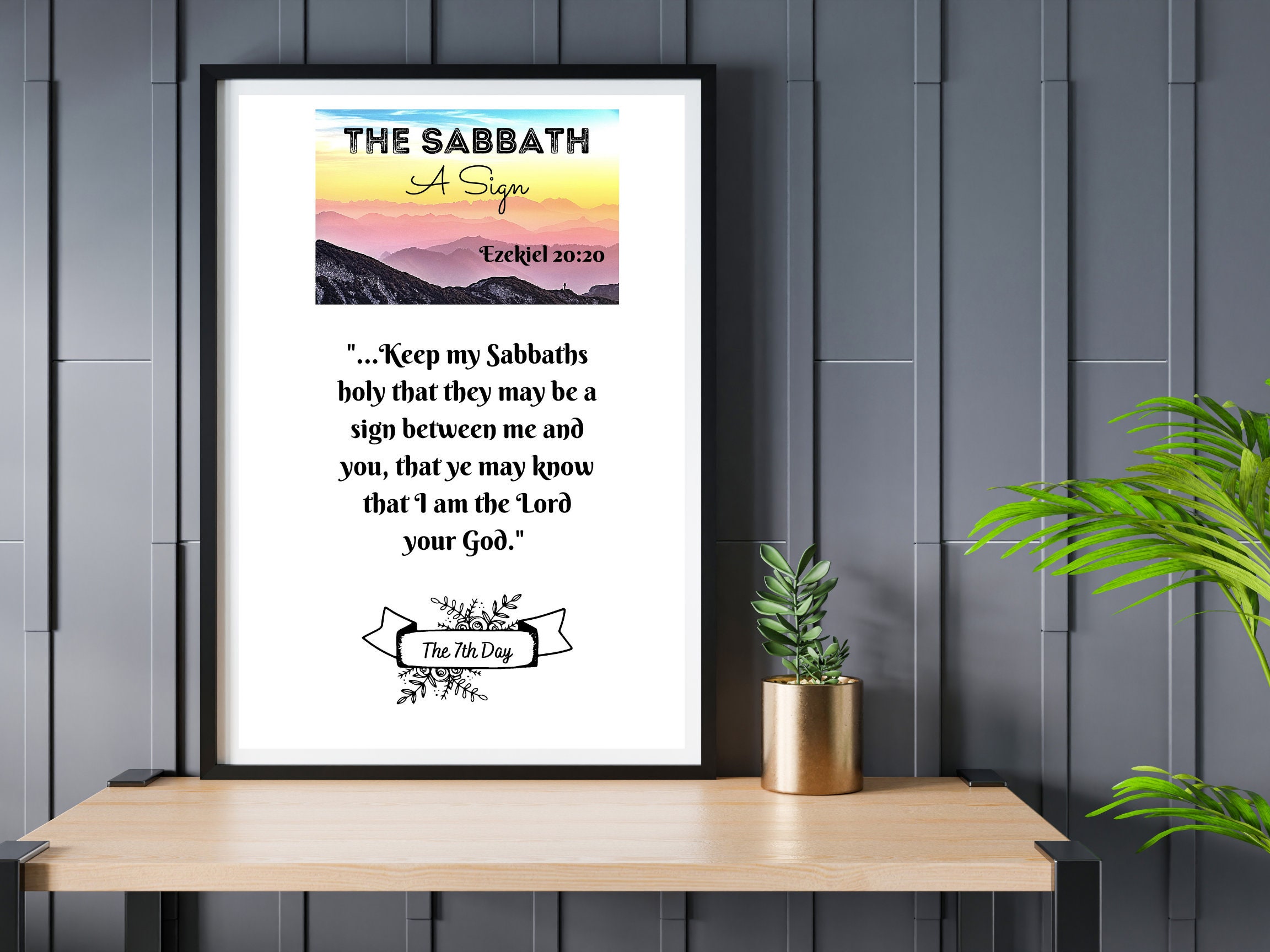 The Sabbath - A Sign - 7th Day... Printable Digital Wall Decor for Your ...