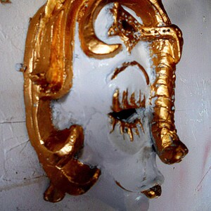 Abstract Mask Flowerpot Functional Decorative Contemporary 3d Wall ...