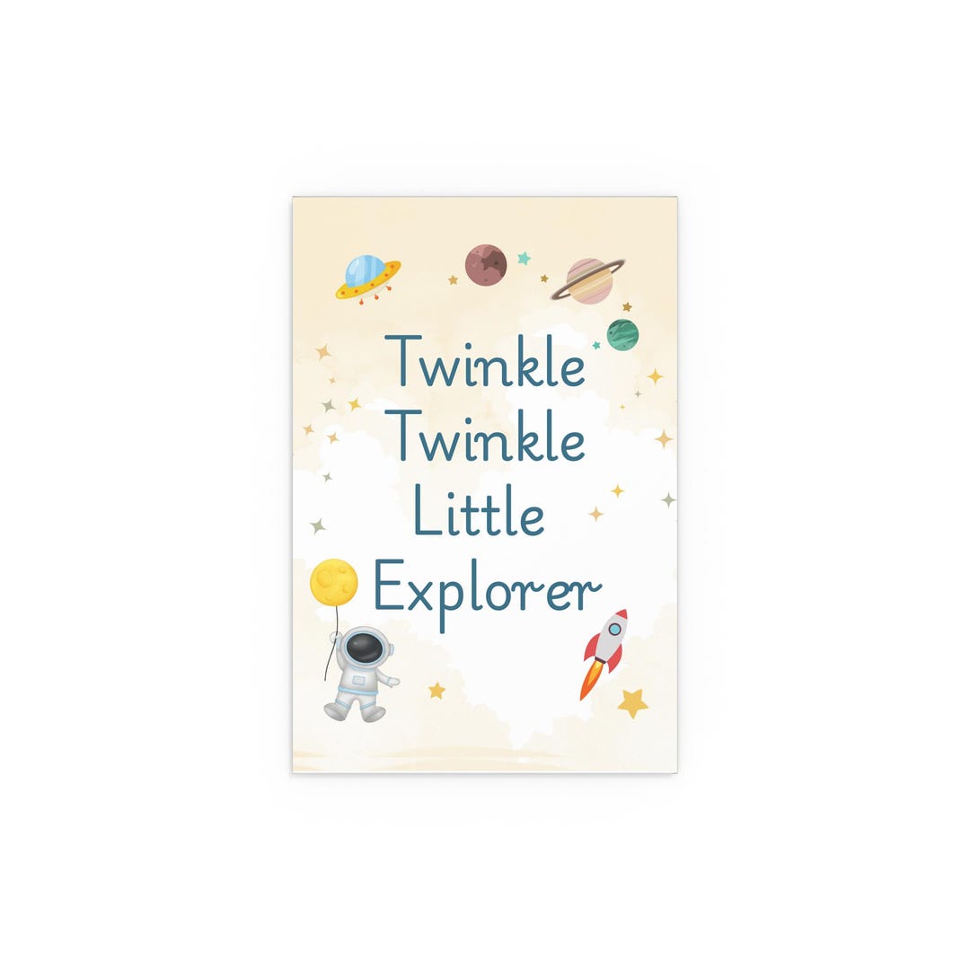Twinkle Twinkle, Explorer, Children Poster, Wall Art, Kids Room Decor ...
