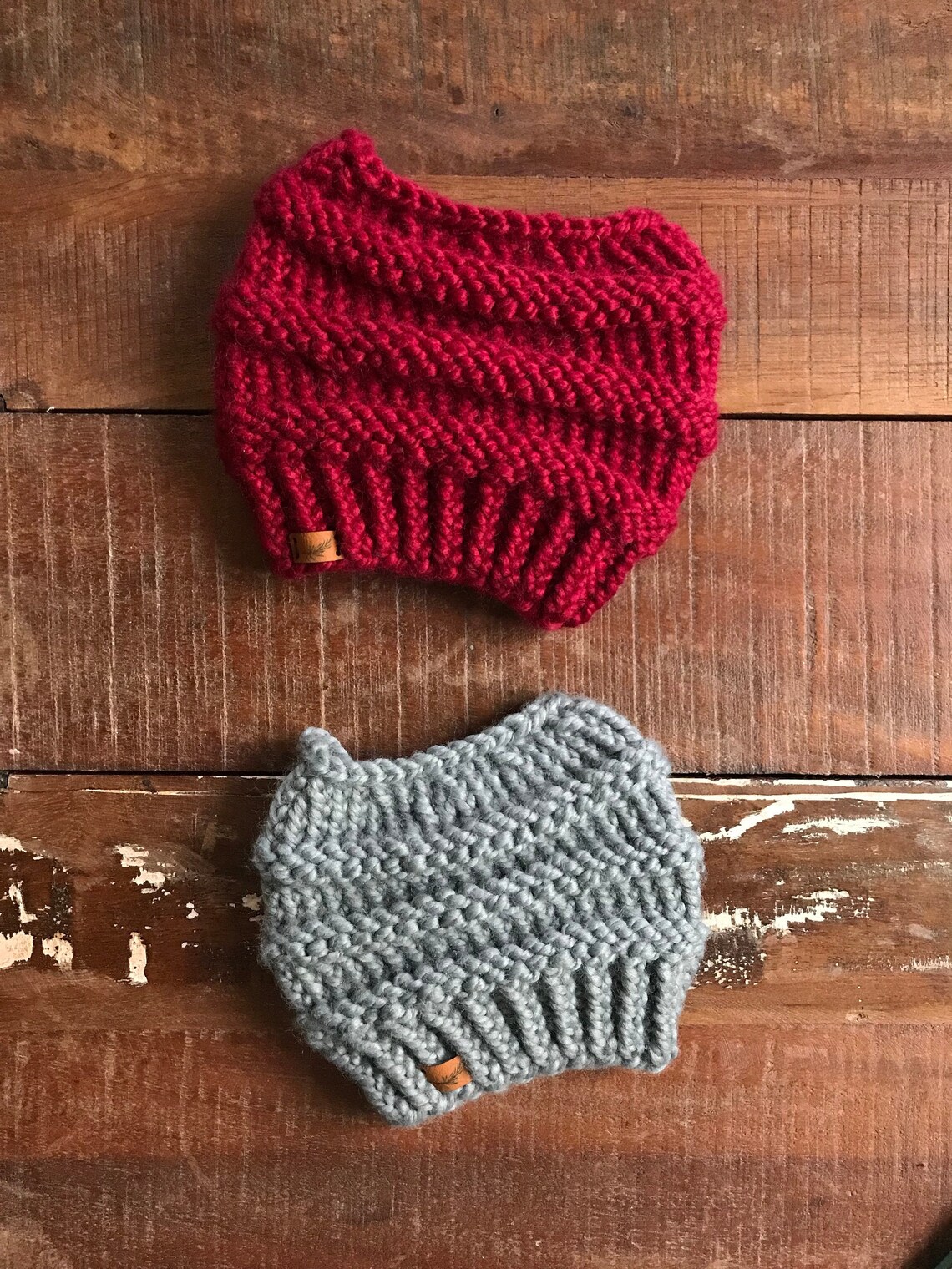 Easy KNITTING PATTERN Messy Bun Hat Knit Pattern Open Top - Etsy