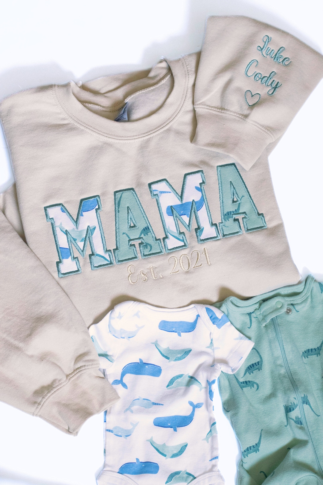 Embroidered MAMA Sweatshirt, Baby Clothes Keepsake, Mother's Day Gift ...