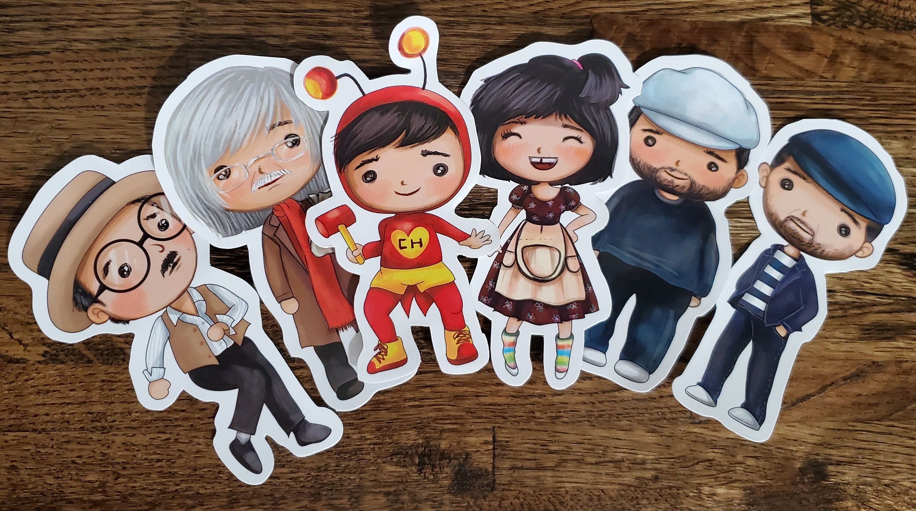 ONE Vinyl Sticker Set of 6 Different Images - Etsy