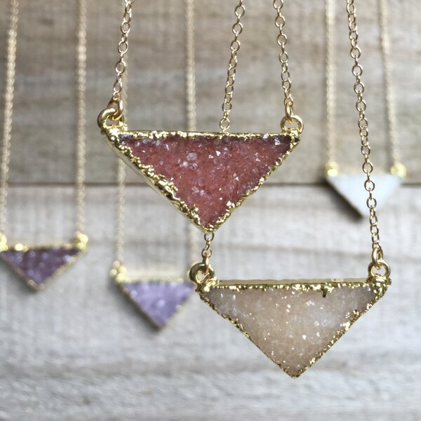 Druzy Necklace - Etsy