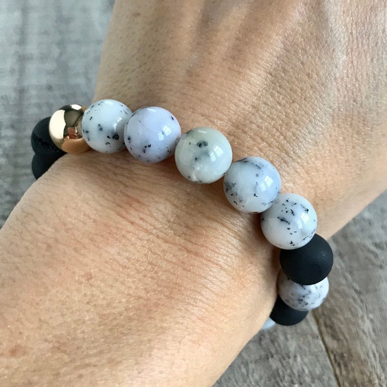 Druzy Bracelet Beaded Stretch Bracelet Healing Bracelet - Etsy