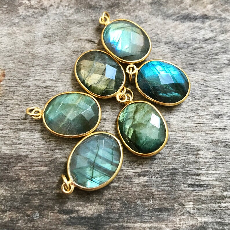 Labradorite Necklace Blue Labradorite Pendant Drop Necklace | Etsy