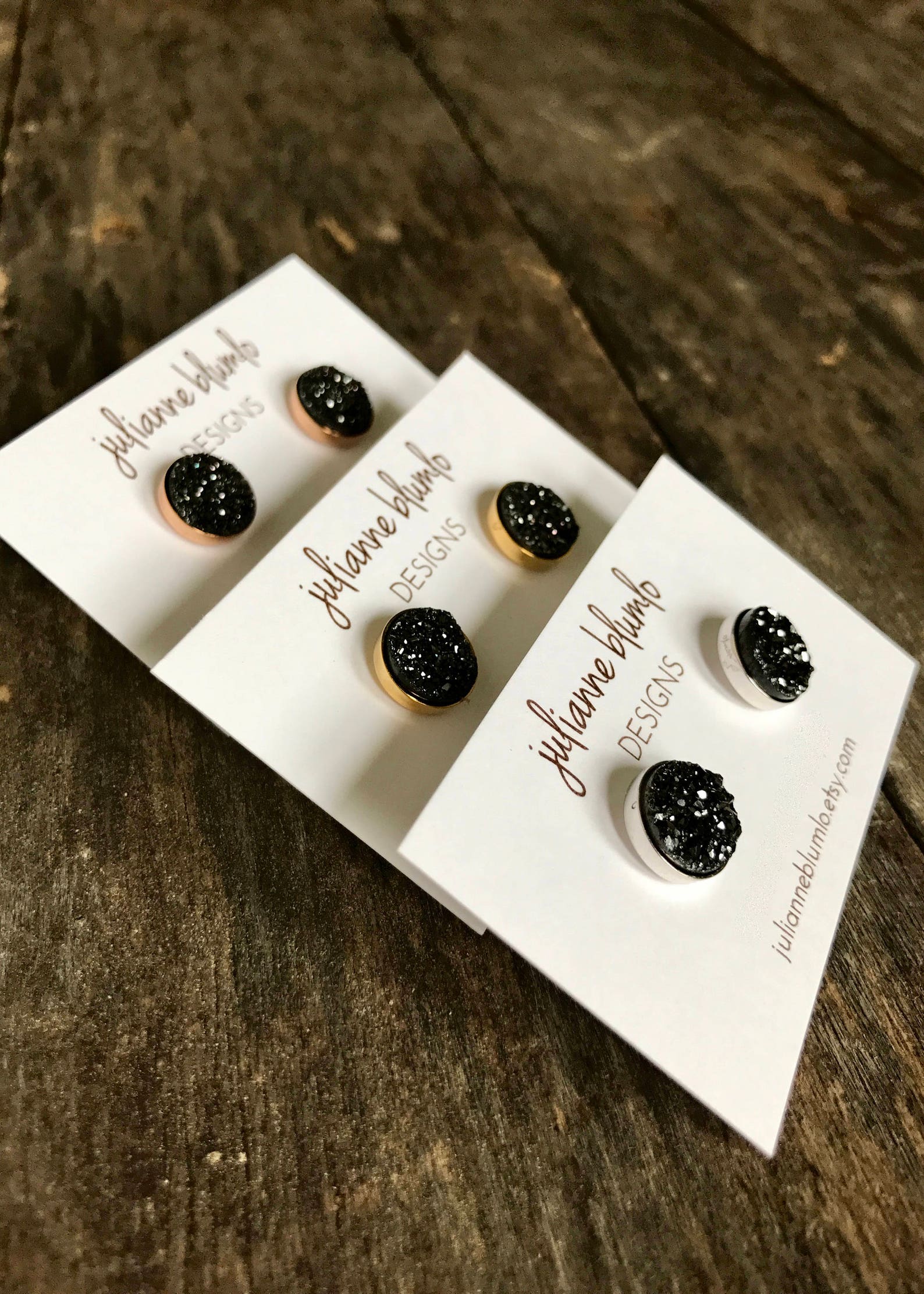 Druzy Earrings Druzy Studs Black Druzy Stud Earrings | Etsy Druzy Earrings Druzy Studs Black Druzy Stud Earrings | Etsy