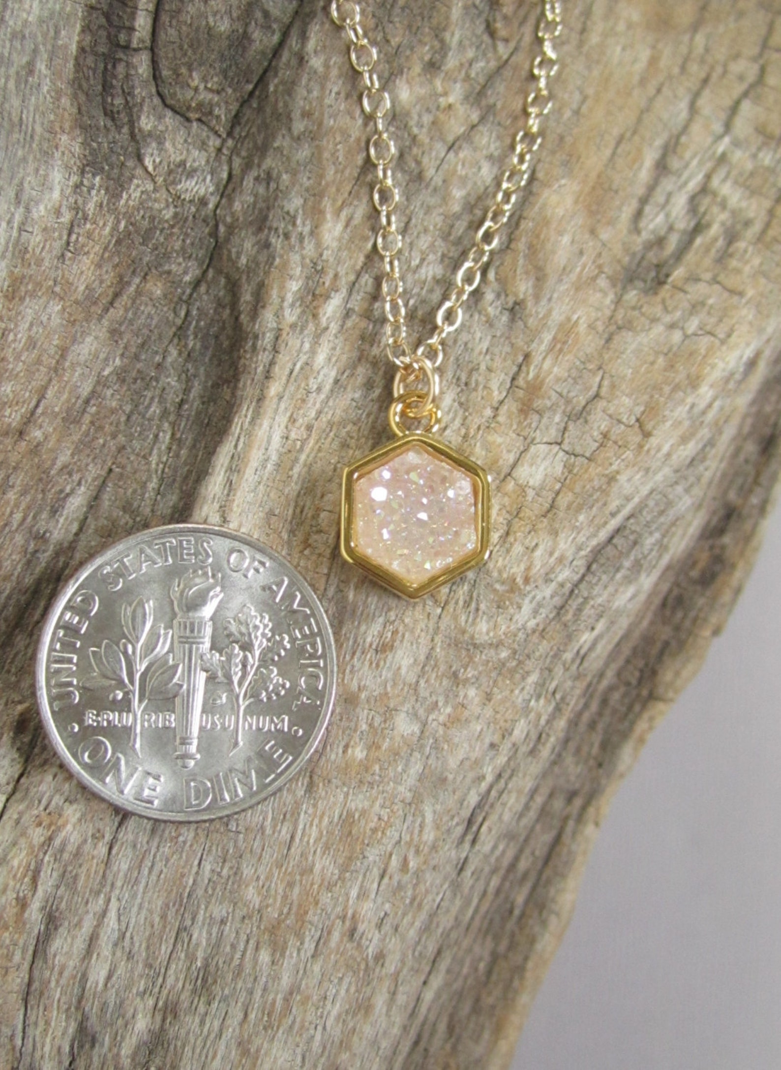 Natural Druzy Necklace Drusy Necklace Druzy Quartz Jewelry - Etsy