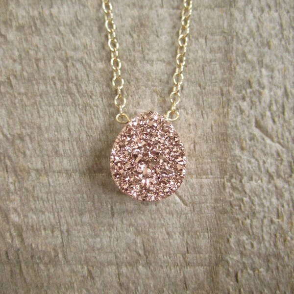 Druzy Necklace - Etsy