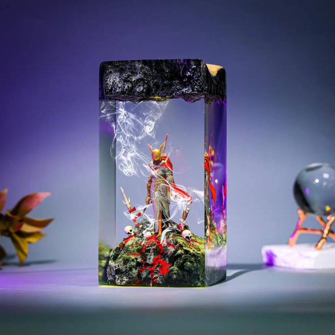 Bl.ade of Miqu.el/la Malen.ia Resin Lamp, Gift for Him, Handmade Gifts ...