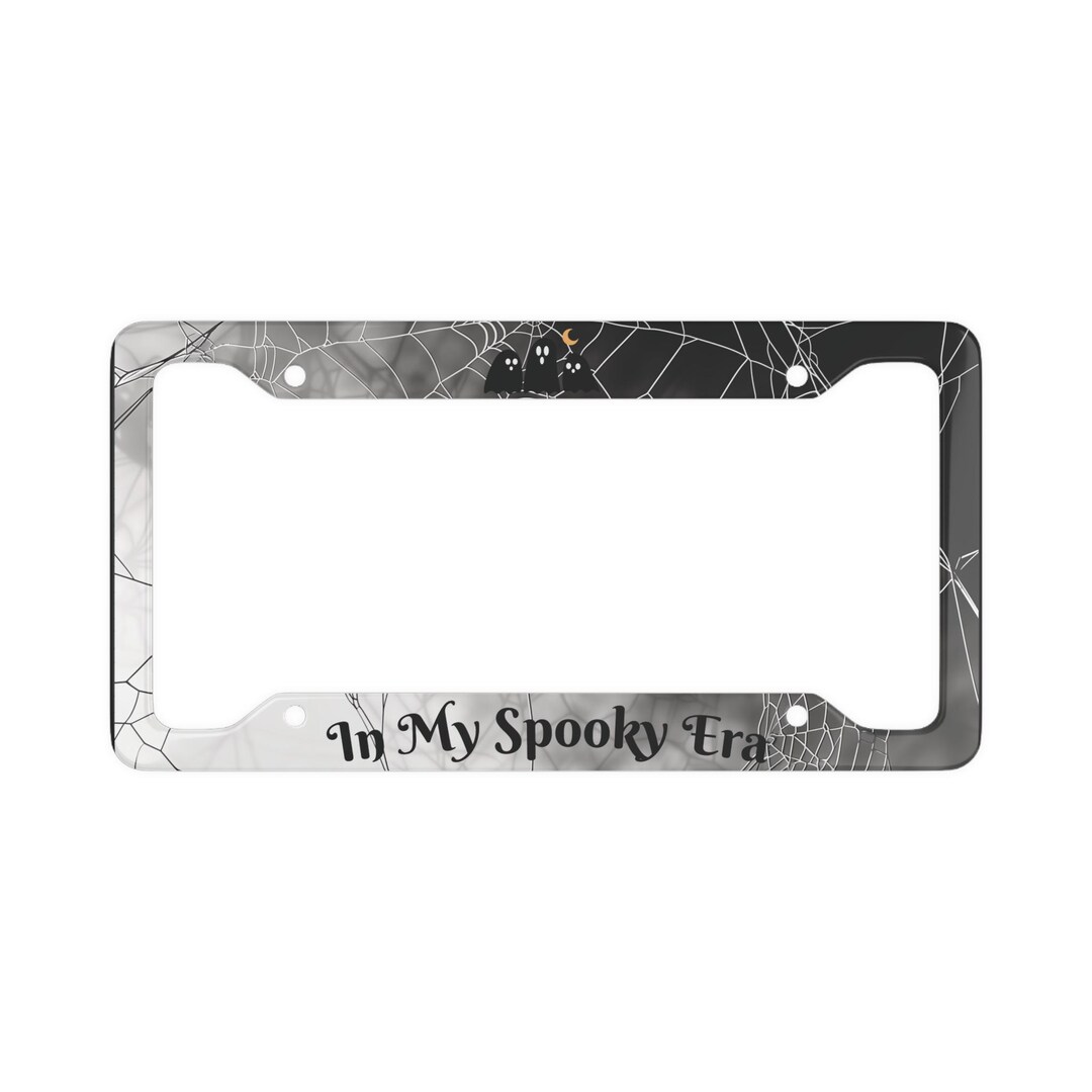 Spooky Halloween License Plate Frame: Goth Car Accessories for Horror ...