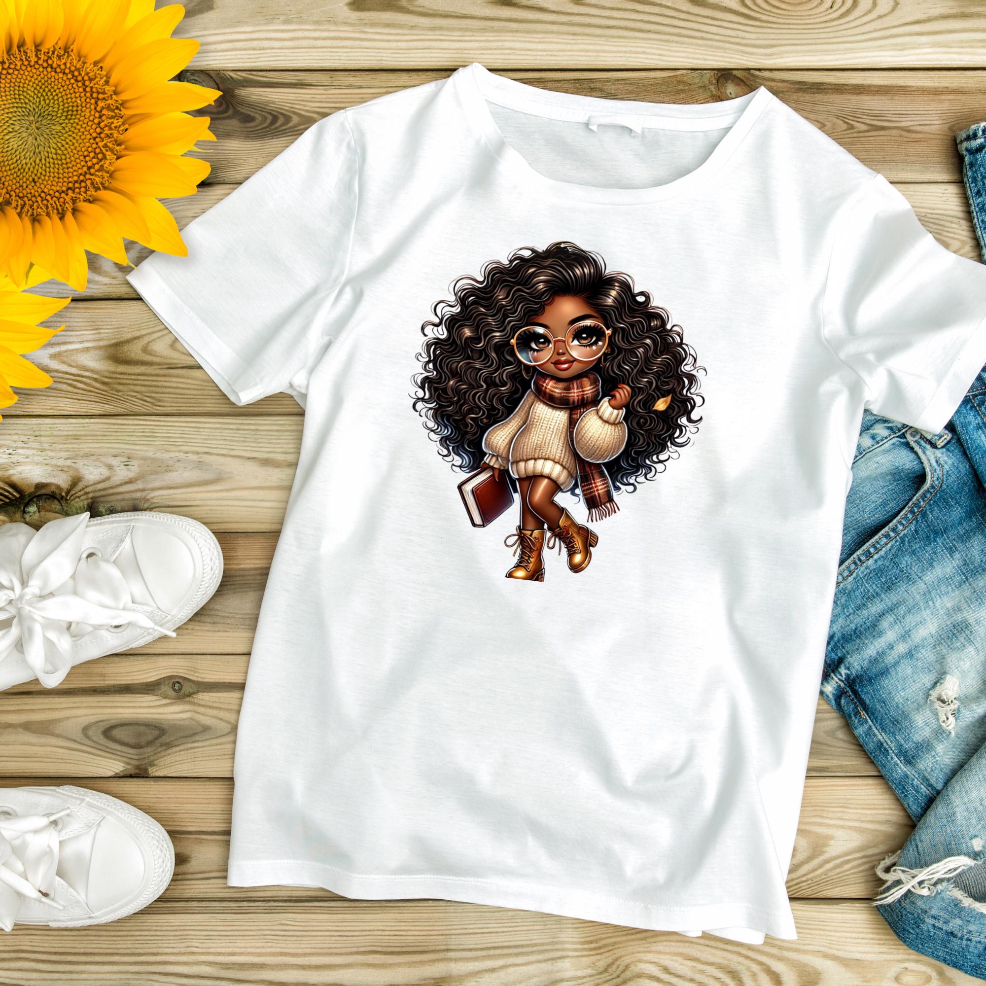 Black Girl Book Lover Clipart | Chibi Reader PNG Bundle | Cozy Black ...