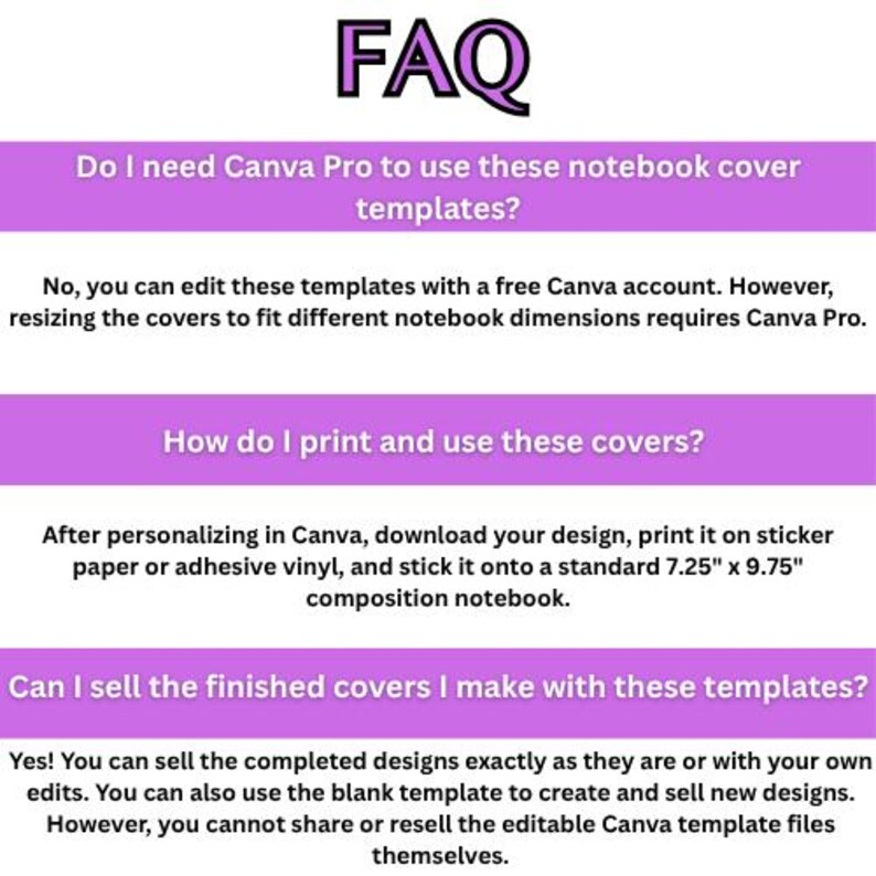 Editable Composition Book Cover Templates: 20 Canva Designs (6.75" X 9. ...