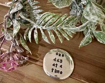 One Day at A Time Pocket Token - Etsy