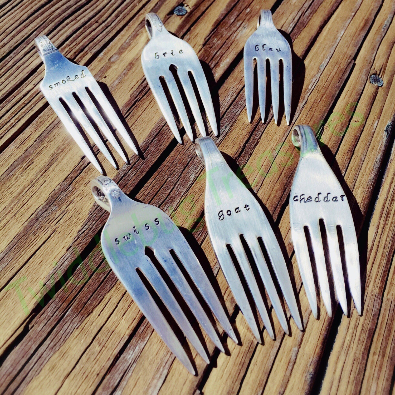 Fork Cheese Markers Vintage Fork Repurposed Gift Hand - Etsy Australia