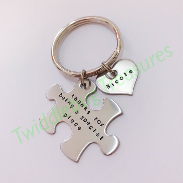 Puzzle Keychain - Etsy
