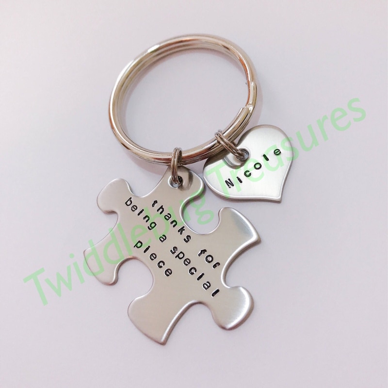Puzzle Keychain - Etsy