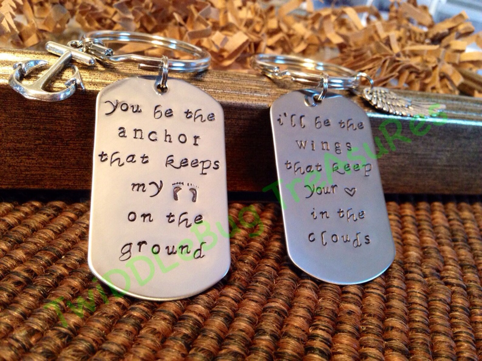 Best Friend - Husband - Wife - Soulmate Key Chain Set - Stainless Steel ...