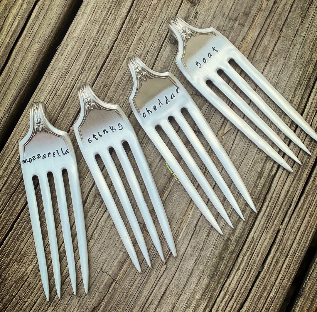 Fork Cheese Markers Vintage Fork Repurposed Gift Hand - Etsy