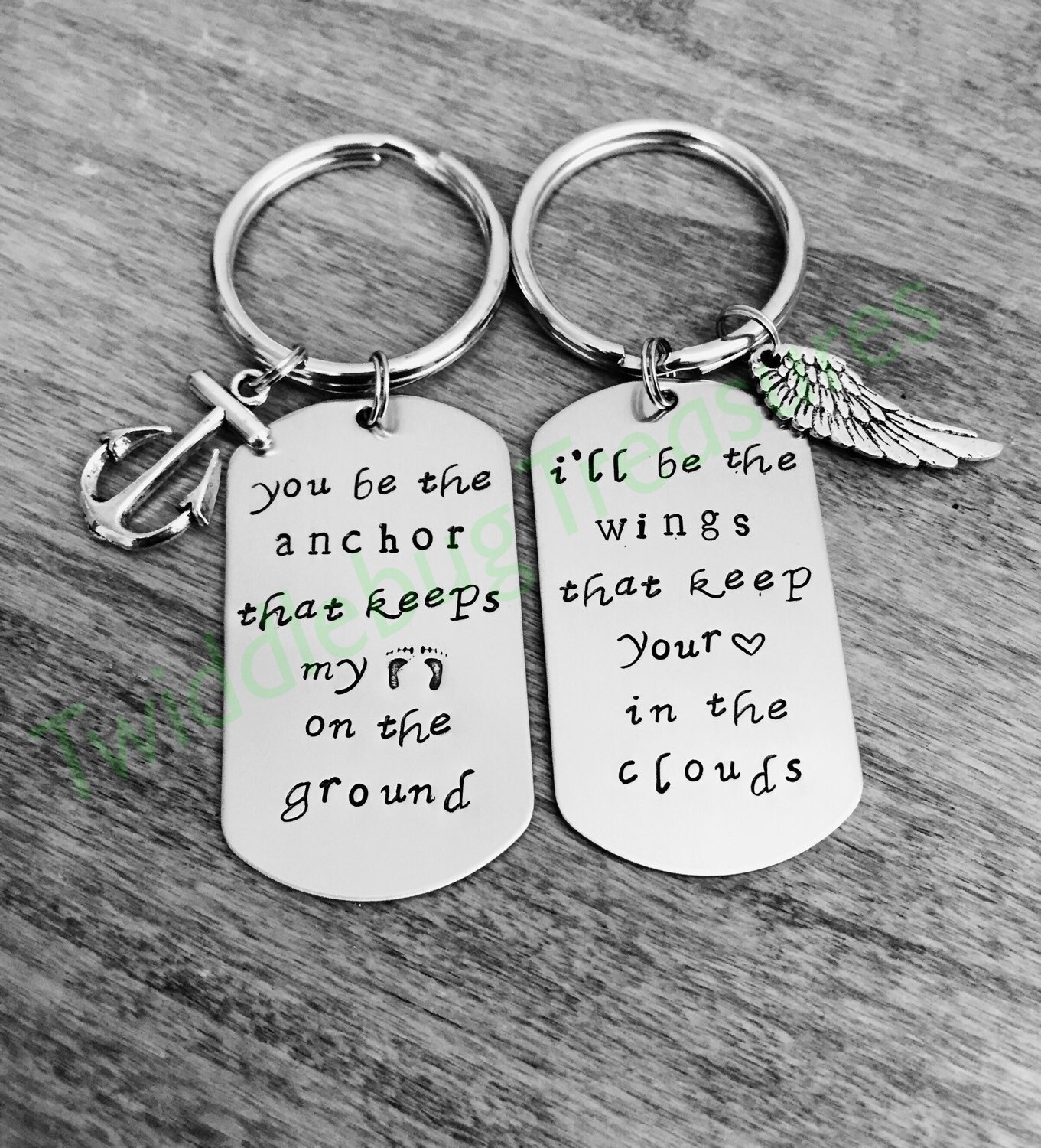 Best Friend - Husband - Wife - Soulmate Key Chain Set - Stainless Steel ...