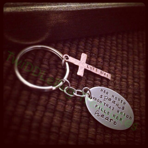 Bible Verse Keychain Christian Religious Keychain Hand - Etsy