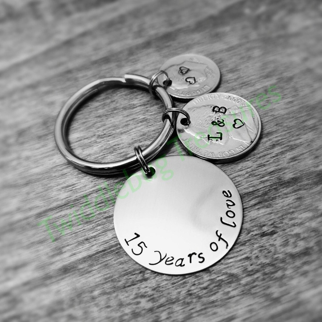 Anniversary Key Chain Anniversary Gift _15 year Anniversary - Etsy.de