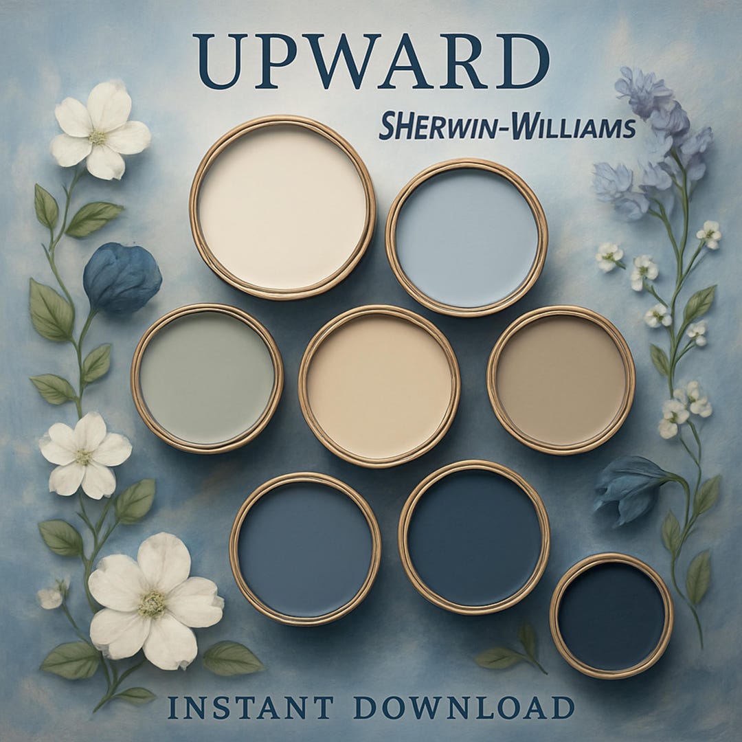 Sherwin-williams Upward 2025 Color Palette: Coastal Farmhouse Interior ...