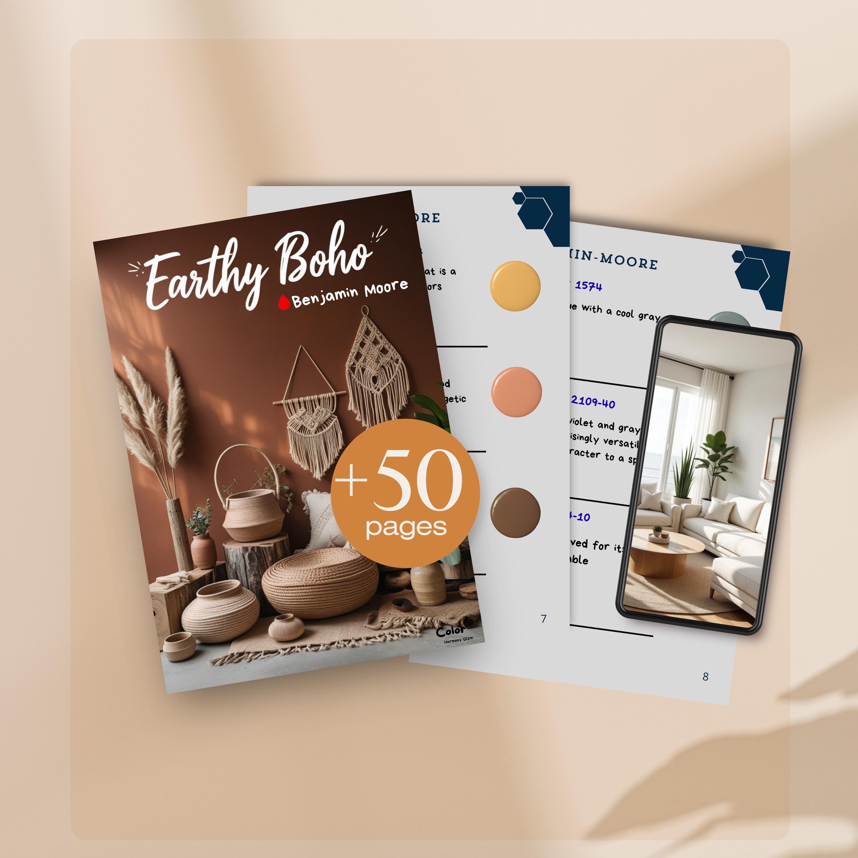 Earthy Boho Neutral Paint Palette: Benjamin Moore Interior Colors ...