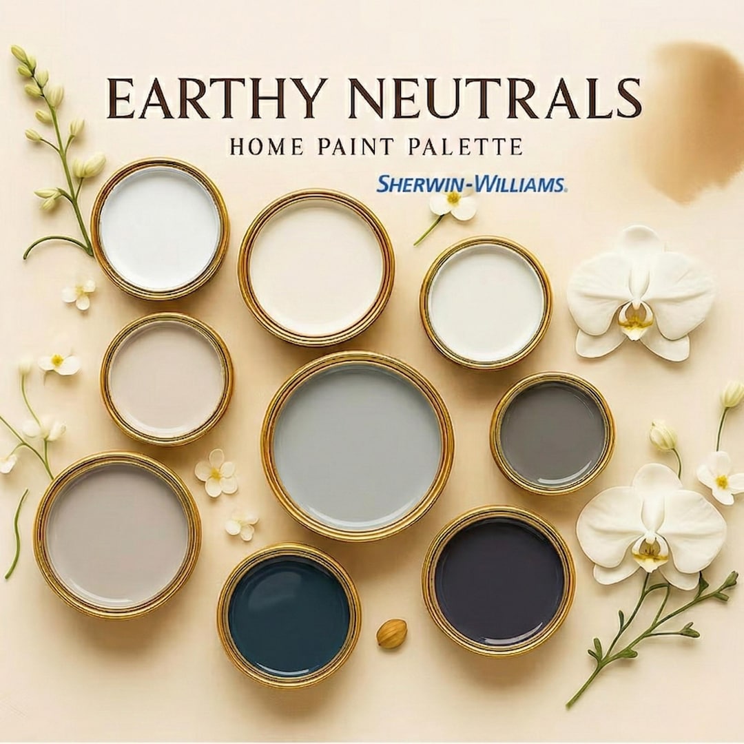 Earthy Neutrals Whole House Color Palette | Sherwin Williams (digital ...