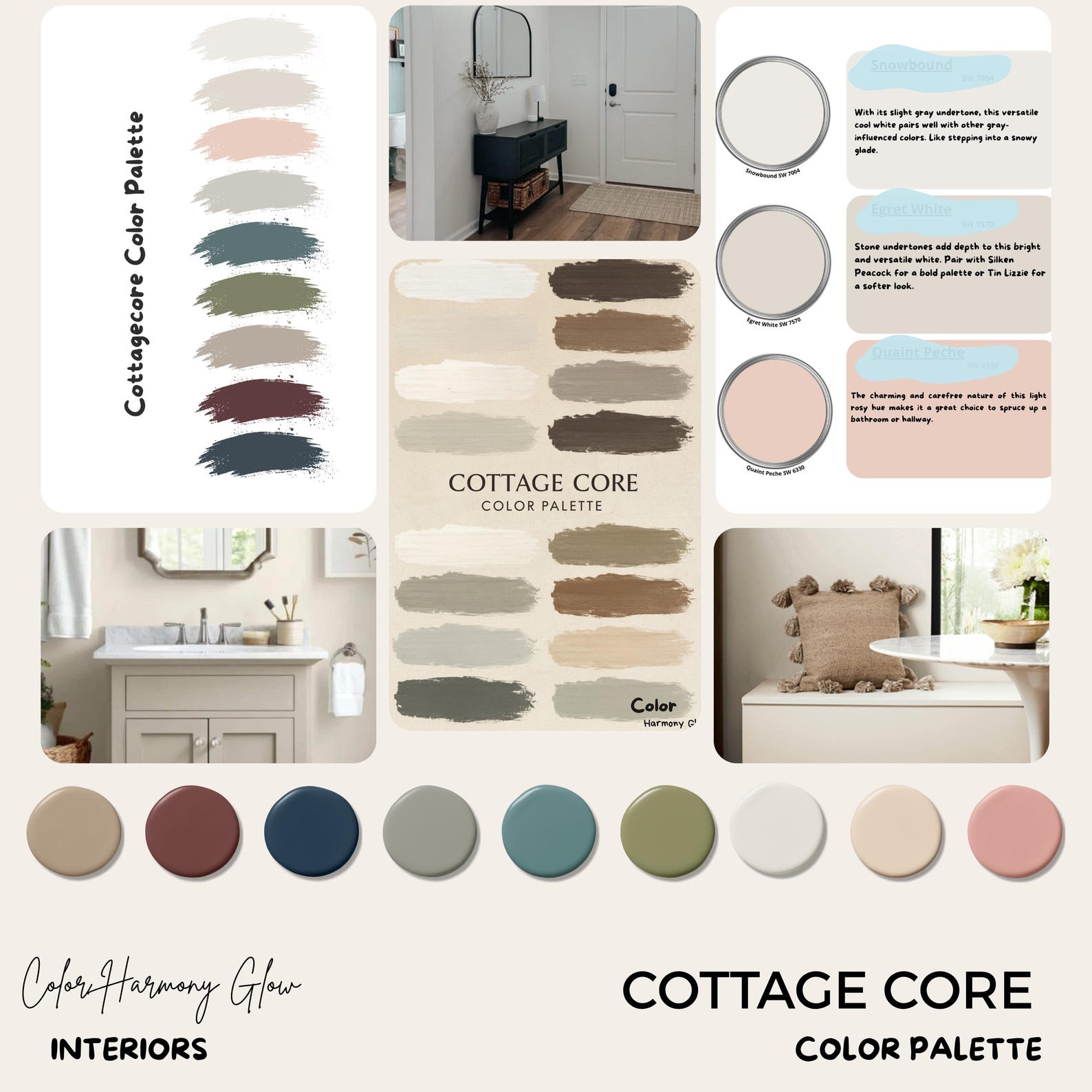 Sherwin Williams Cottage Core Paint Palette | Natural Home Interior ...