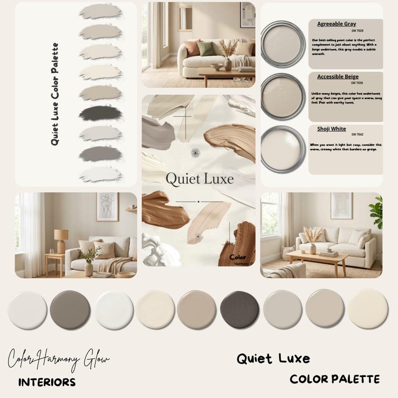 Quiet Luxe Paint Color Palette | Sherwin Williams Whole House ...