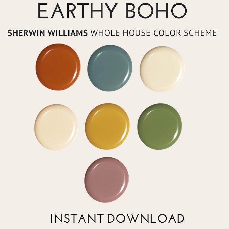 Boho-inspired Sherwin Williams Paint Palette for a Cozy, Earthy Home ...