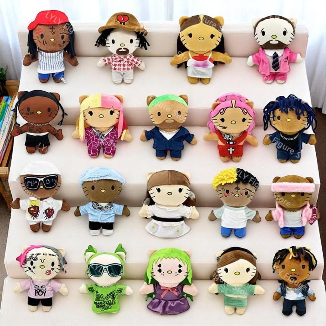 Hello Kitty Plush Travis Scott Hello Selena Anime Cartoon Toy Plush ...