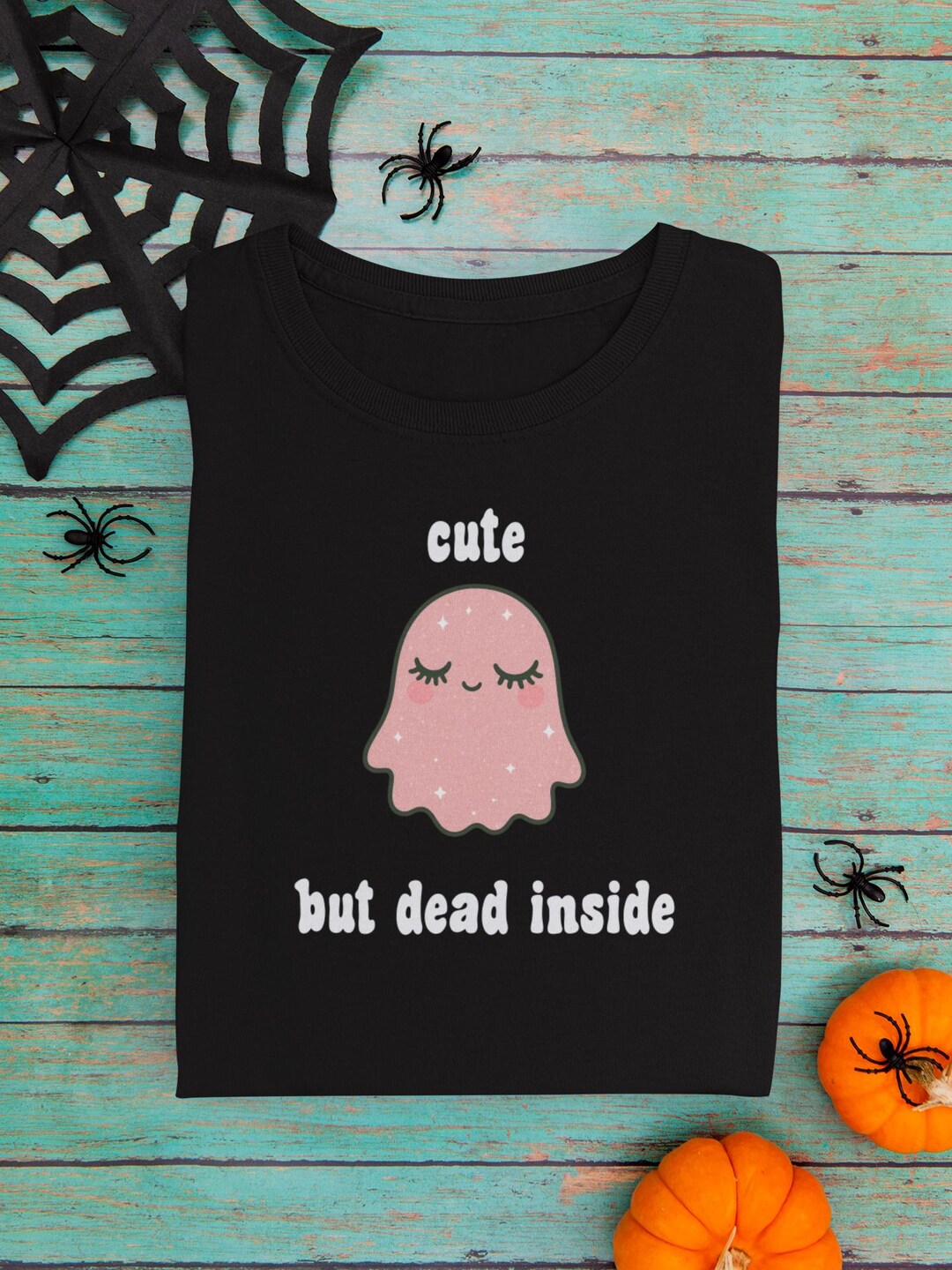 Cute but Dead Inside Ghost Shirt – Kawaii Halloween Graphic Tee, Spooky ...