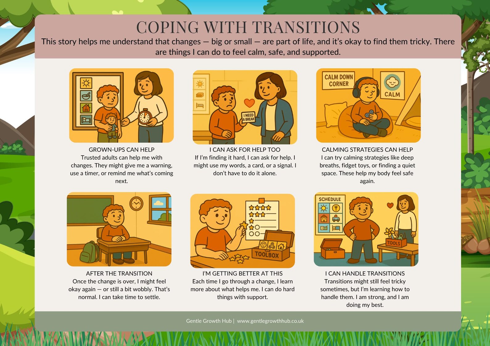 Coping With Transitions – Printable Social Story for SEN Children - Etsy