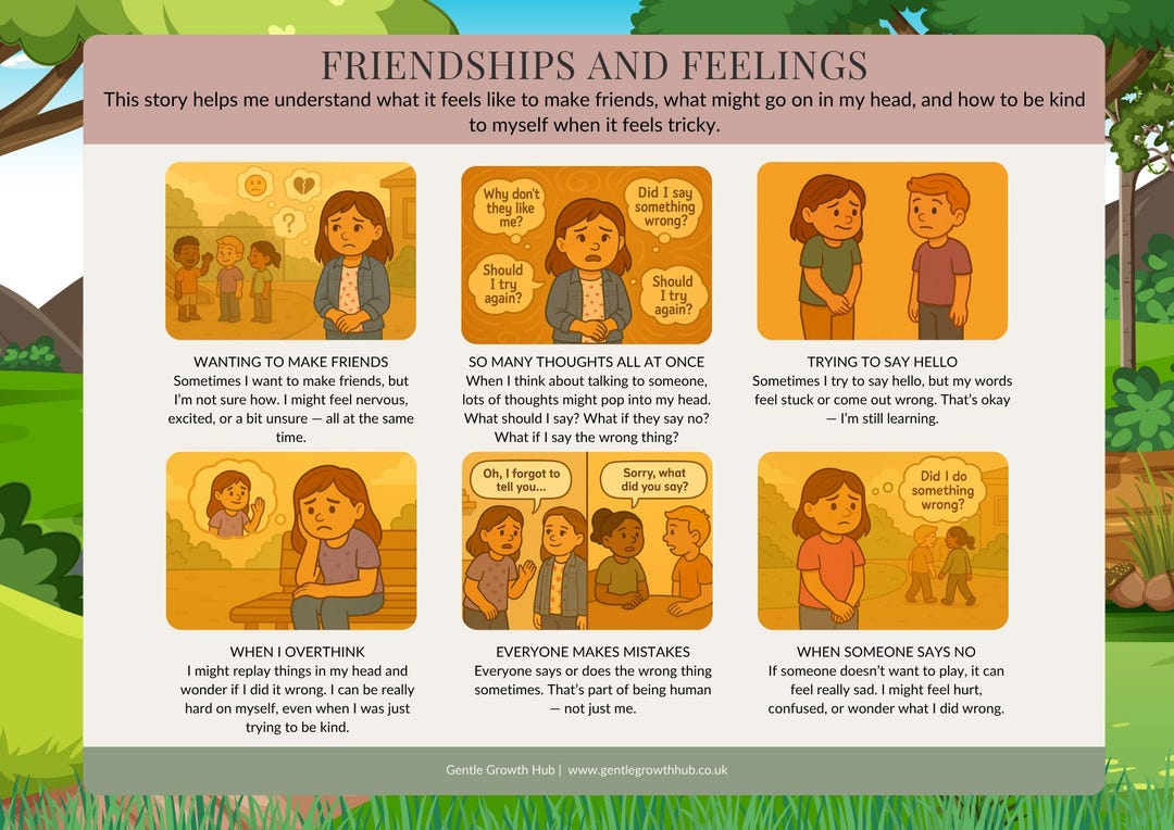 Friendships – Printable Social Story for SEN Children - Etsy