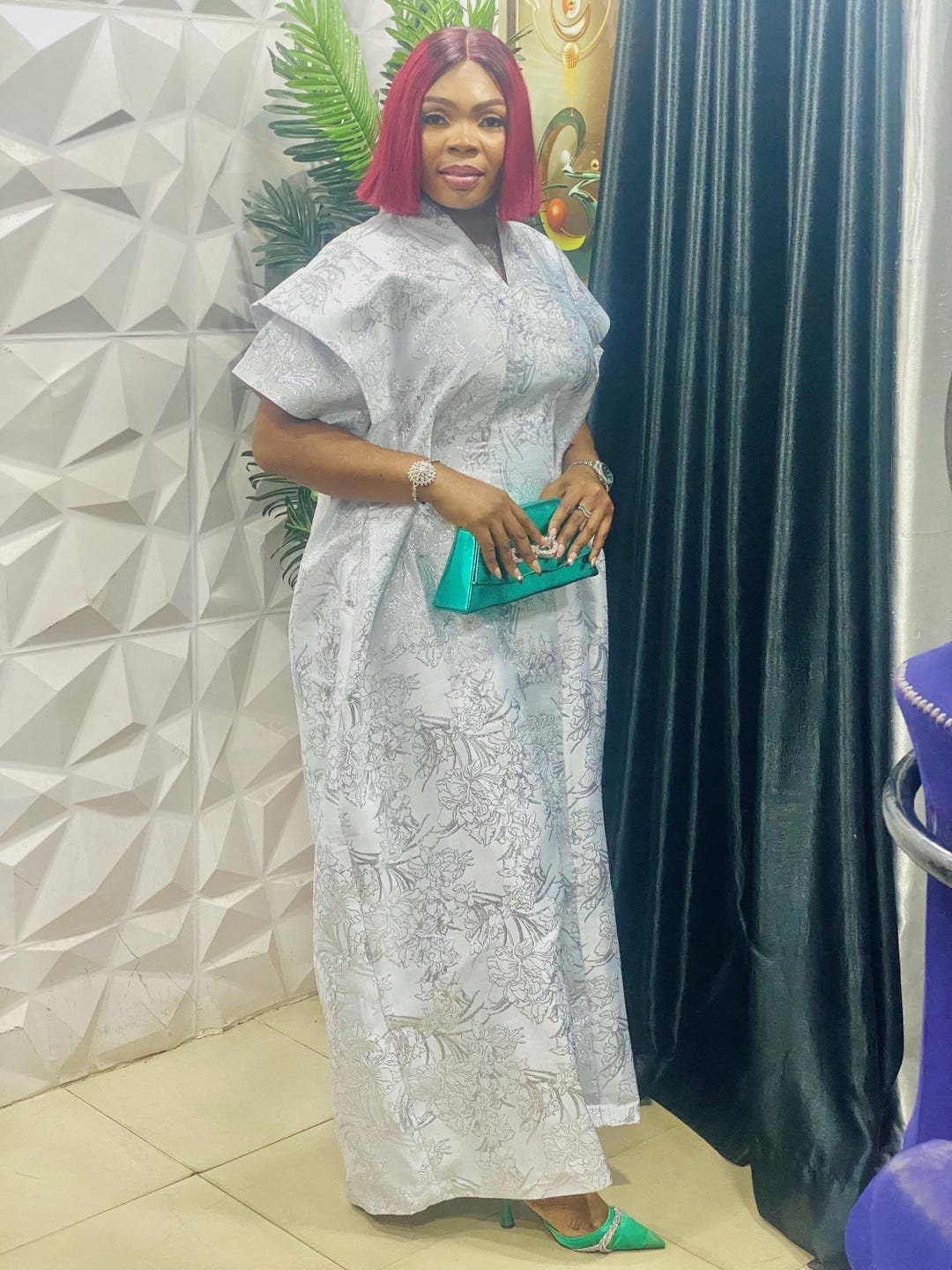 Luxury African Elegant White Boubou Kaftan Dress / Owanbe Party Bubu ...