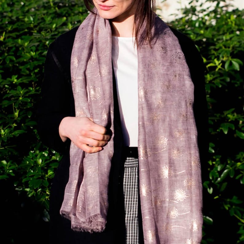 Dandelion Scarf in Gift Box – Symbolising Hope & Luck, Gift for Friend ...