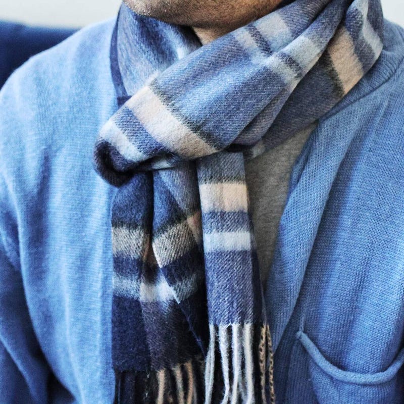 Wool Blend Check Scarf - Etsy