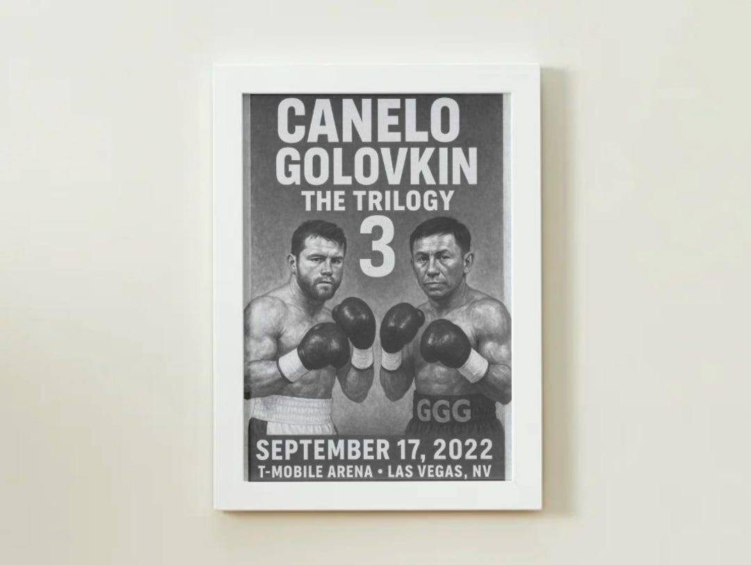 Canelo Vs GGG 3 Vintage Boxing Poster/wall Art - Etsy