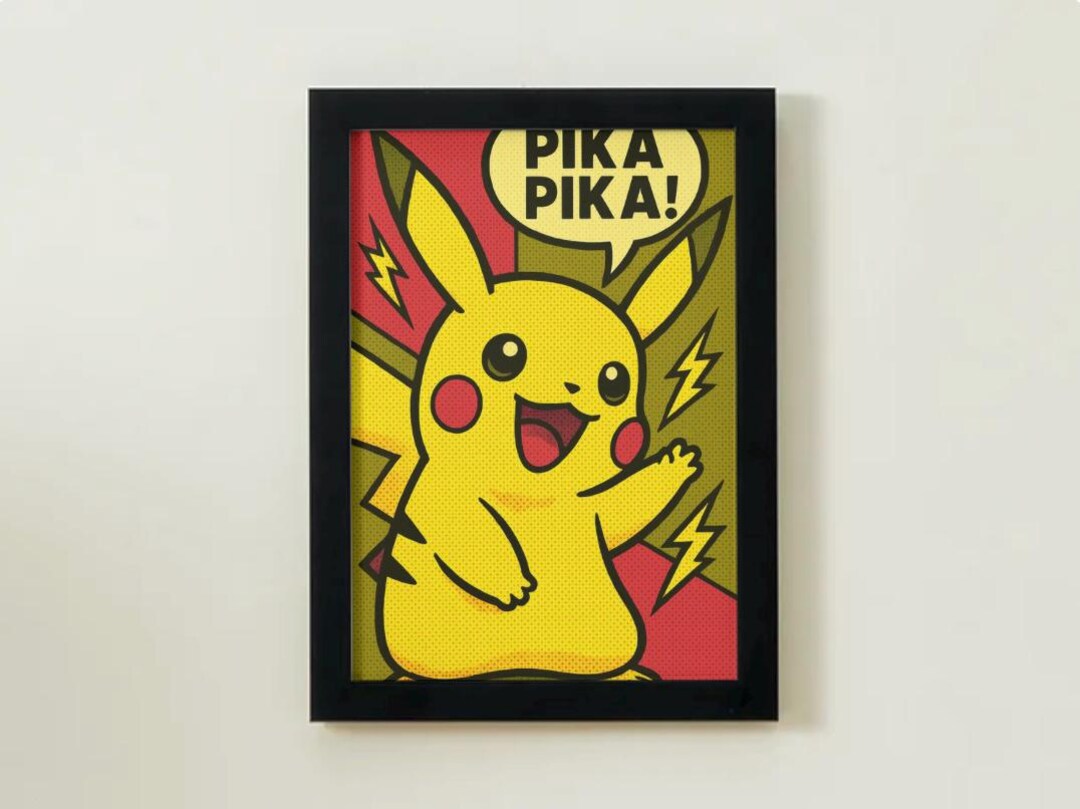 Pikachu Pokémon Pop Art Poster/wall Art - Etsy