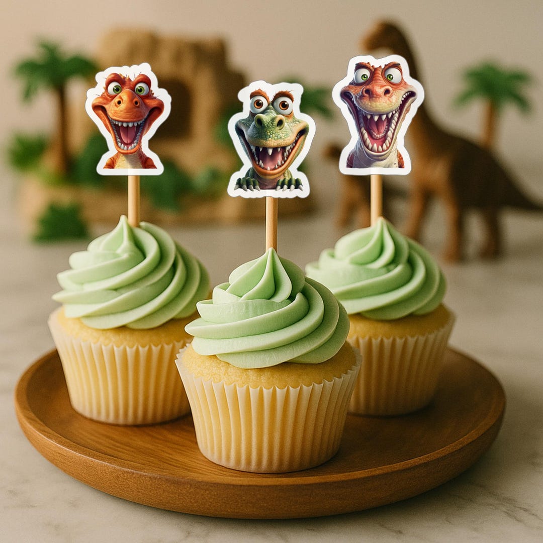 Dino Cupcake Toppers | Printable Dinosaur Party Decorations | Kids ...