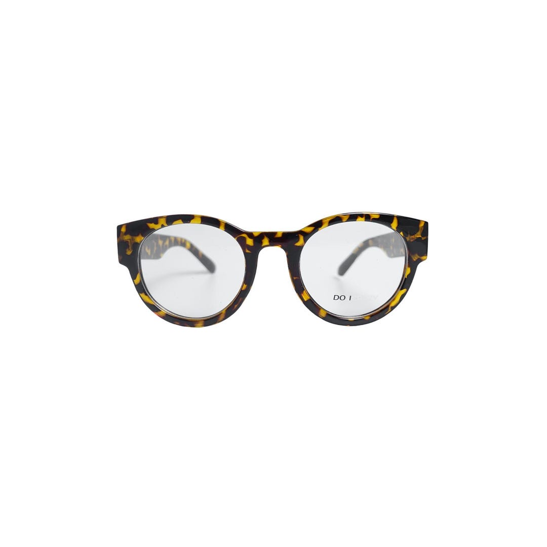 DOKCRAZY NEO Bold Round Glasses, Chunky Resin Frames, Aesthetic ...
